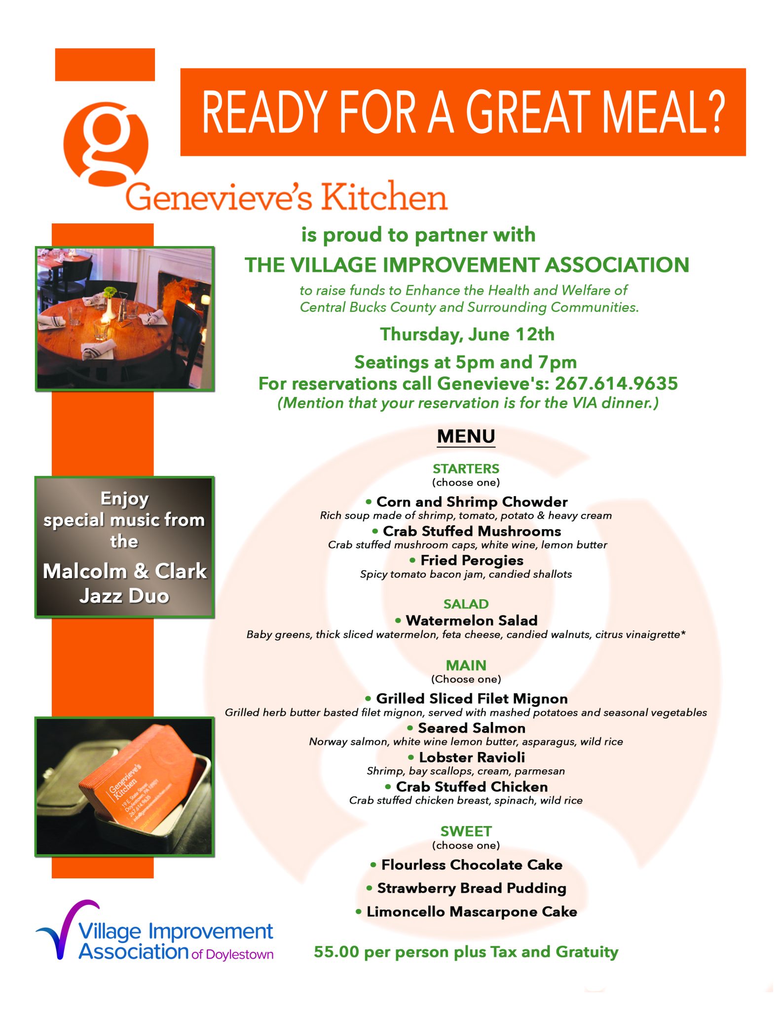 Genevieve’s Kitchen Goumet Dinner – Bucks County Designer House & Gardens